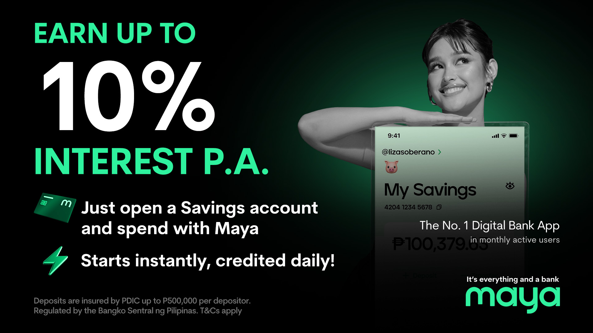 Boost your interest up to 10% p.a. when you pay with Maya